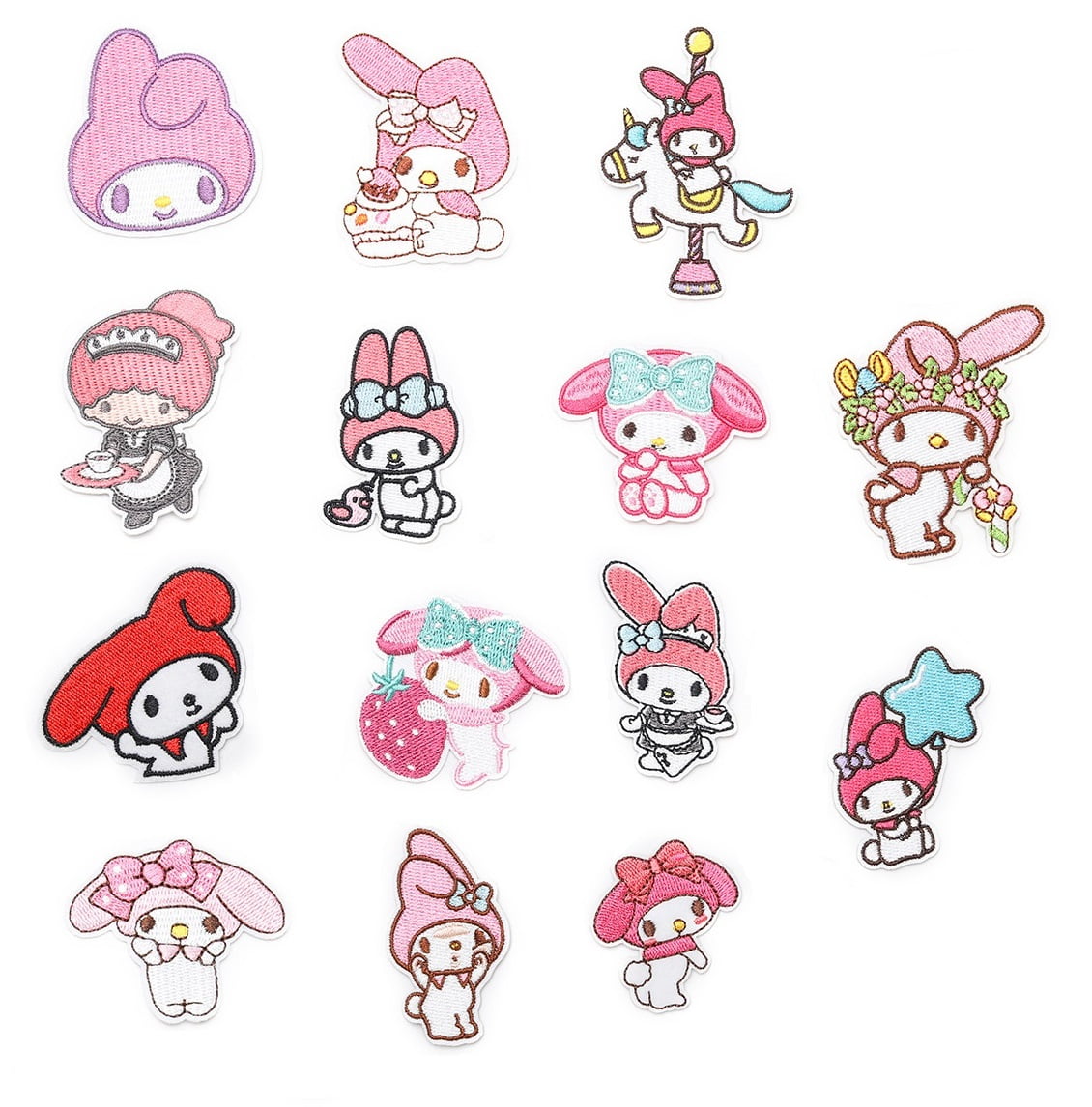 8/14Pcs Cartoon Kuromi Anime Melody Applique For Sew Child Clothes Iron ...
