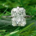 8.15 Ct White Moissanite Radiant Solitaire Ring - 925 Sterling Silver ...