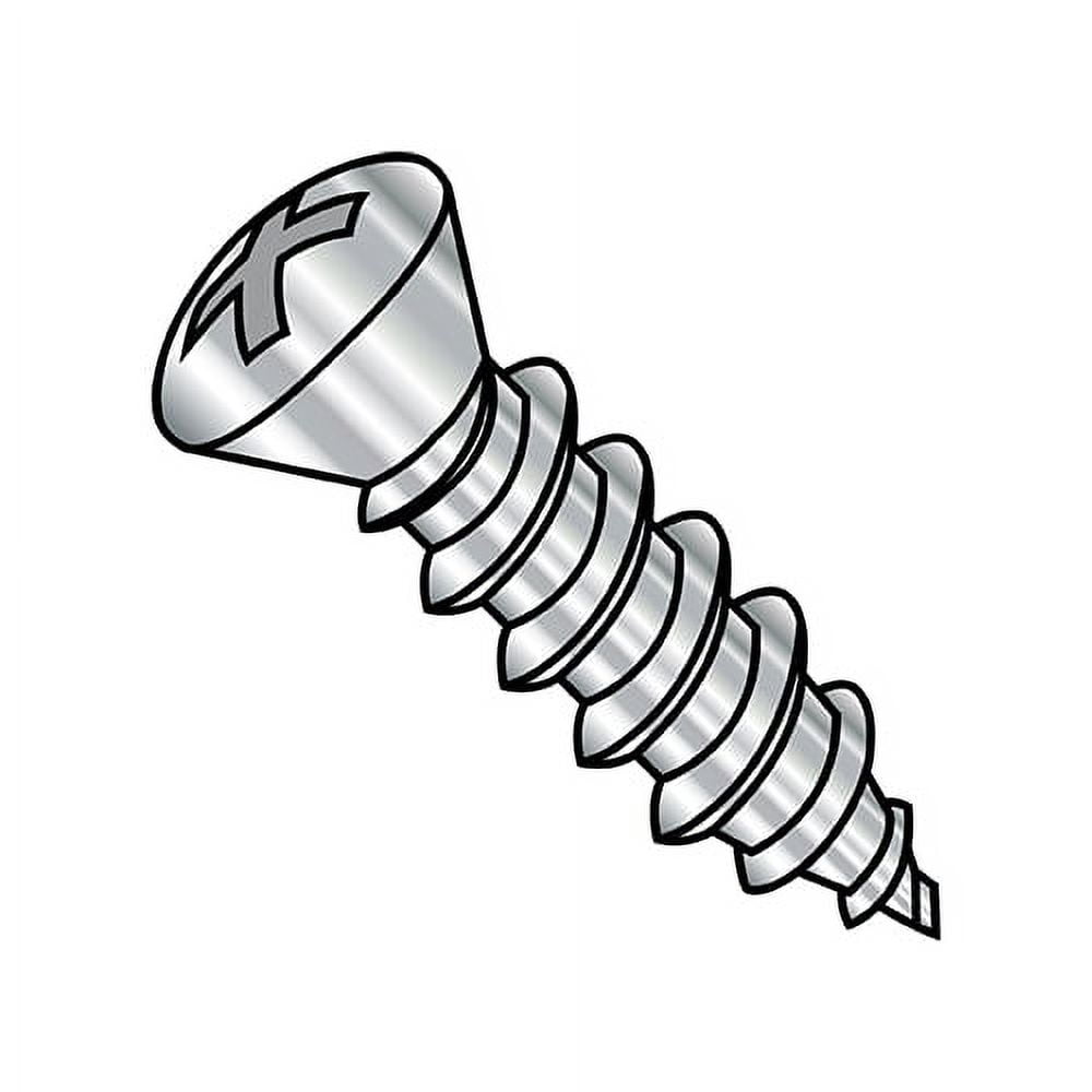 8-15X1/2 Phillips Trim Oval Self Tapping Screw Type A w/#Six Head Full ...