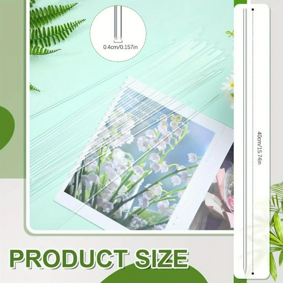 8/15pcs 15.6 Inch Clear Acrylic Plant Stakes for Garden Orchid Clear ...
