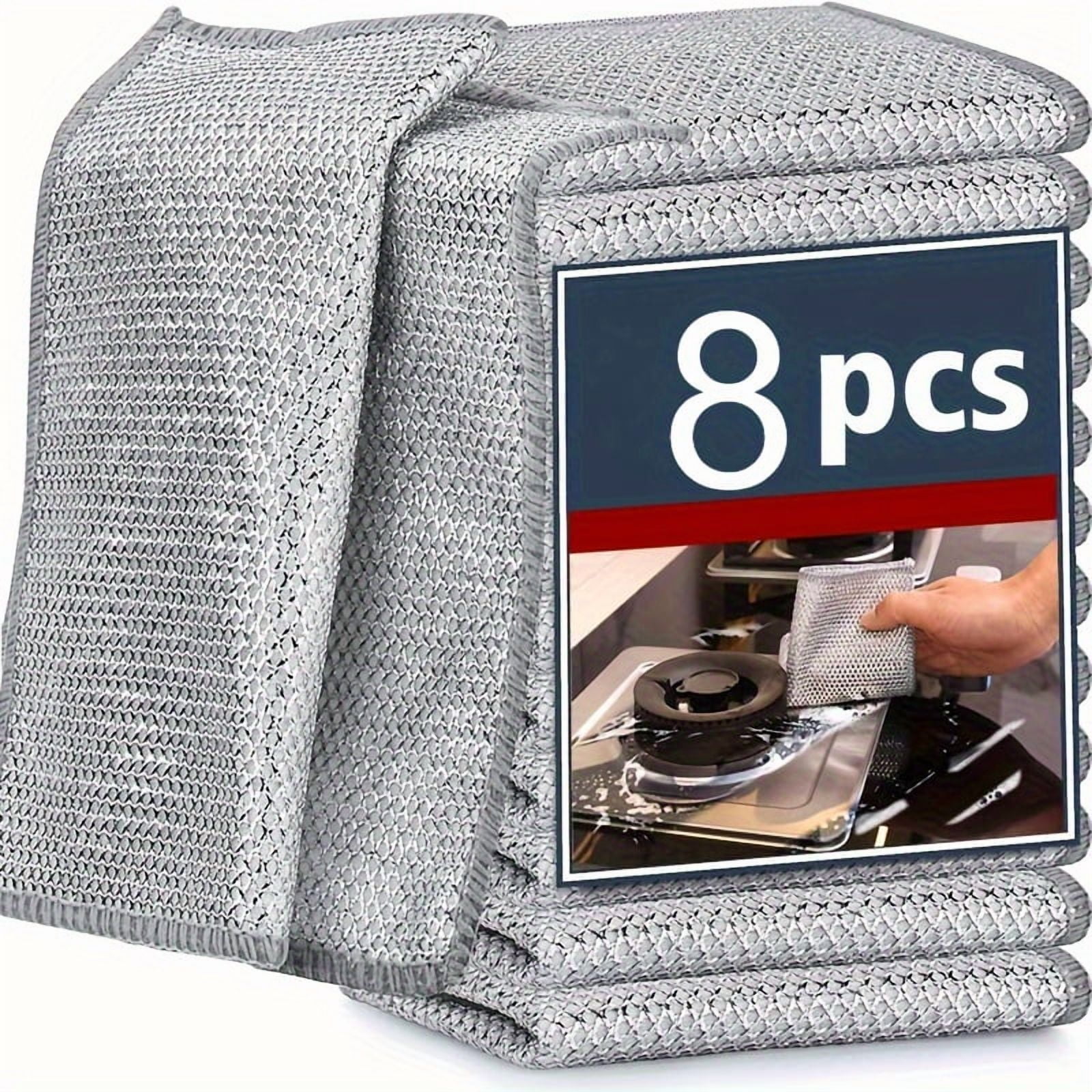 8/16/32pk Magic Steel Cleaning Pads - Reusable Non-Scratch for Kitchen ...