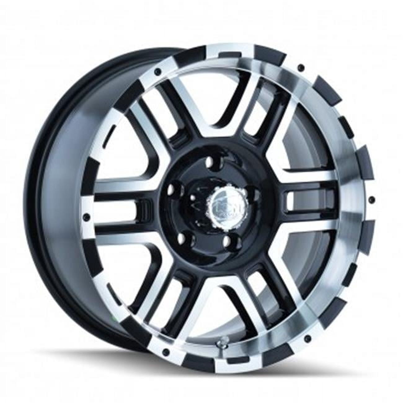 8-165.1 PCD Black Machined Face & Machined Lip Wheel - Walmart.com