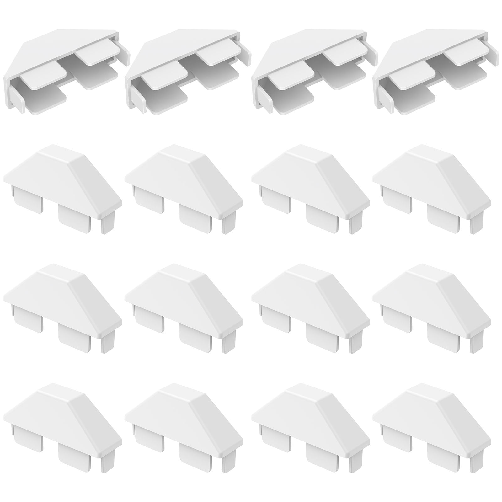 8/16Pcs Vinyl Picket Fence Cap Dog Eared Style White Vinyl Fence Post ...