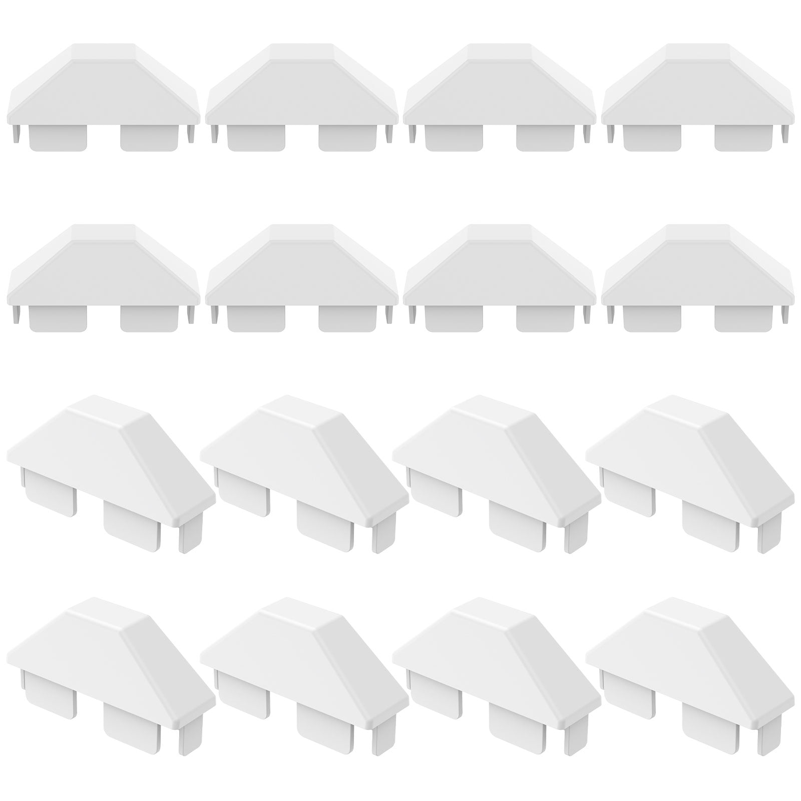 8/16Pcs Vinyl Picket Fence Cap Dog Eared Style White Vinyl Fence Post ...