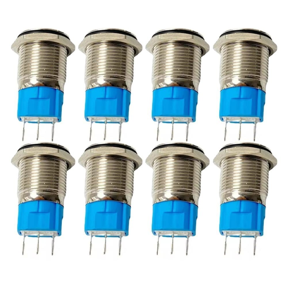 8*16mm metal waterproof self-locking switch, 3A, push button switch ...