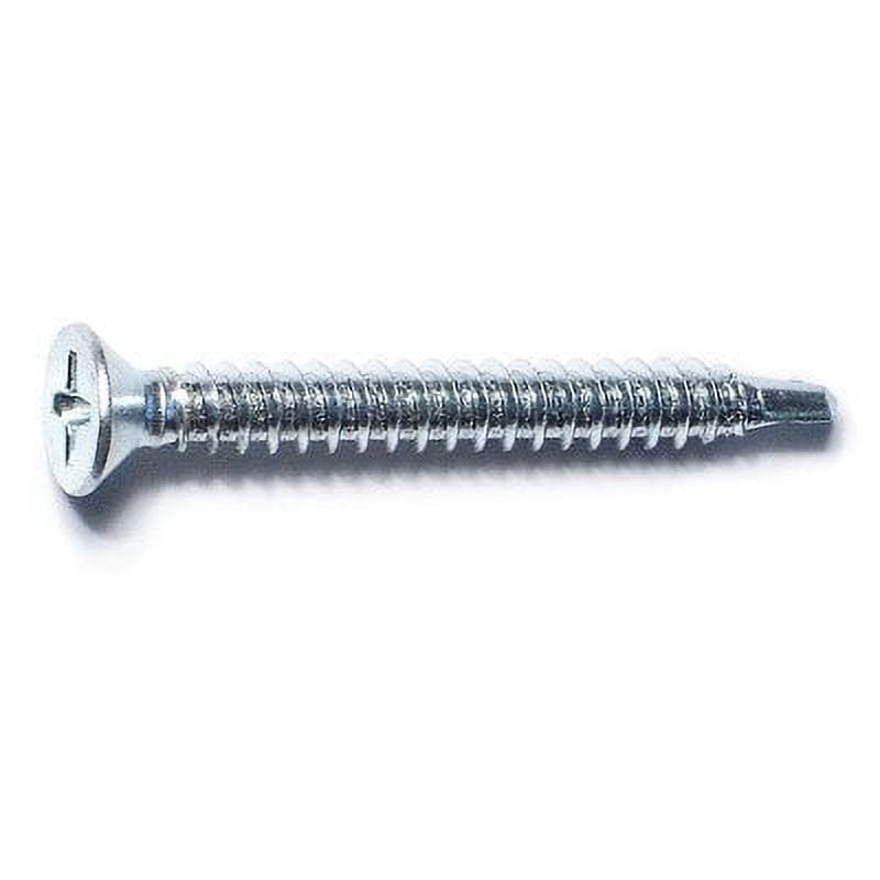 #8-18 x 1-1/2" Zinc Plated Steel Phillips Flat Head Self-Drilling ...