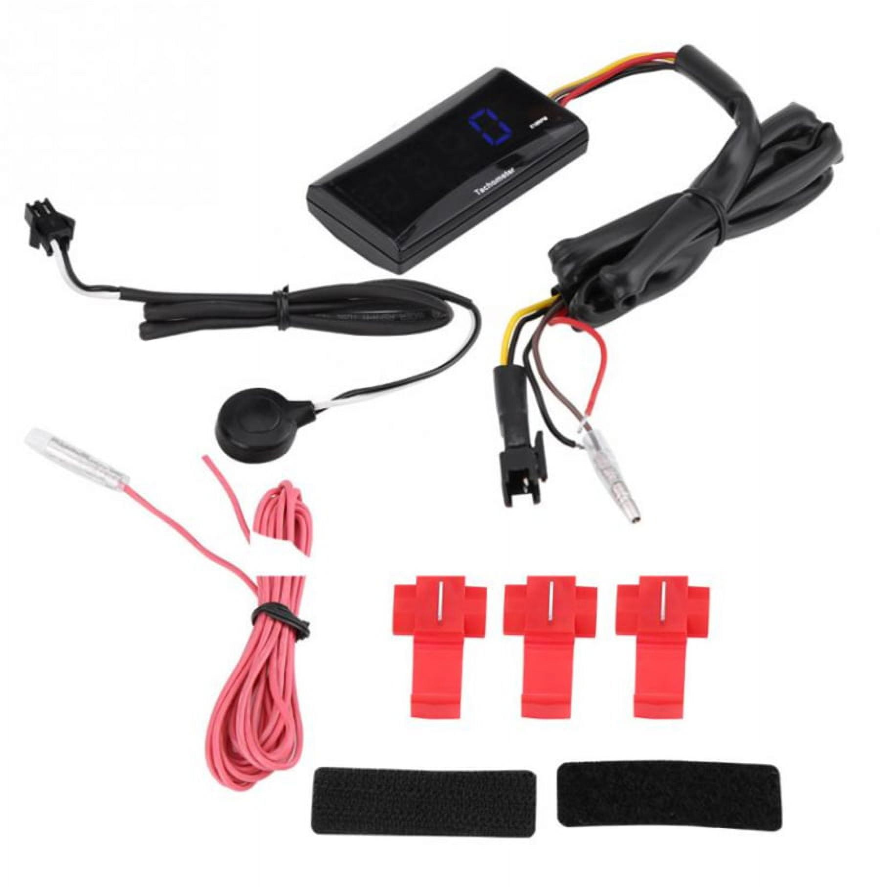 8-18V Motorcycle Scooter Square Red LCD Display Tach Hour Meter ...