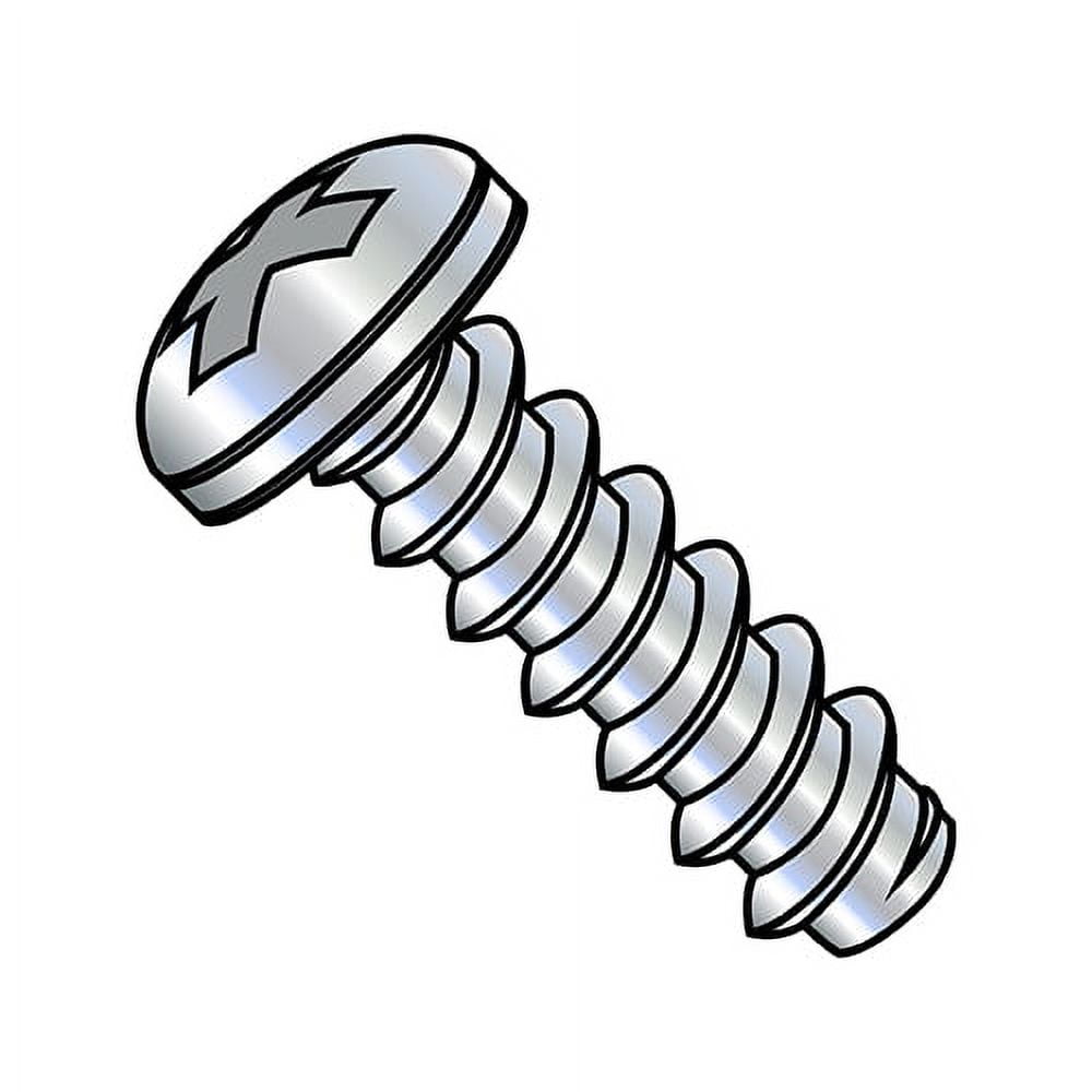 8-18X1/4 Phillips Pan Self Tapping Screw Type B Fully Threaded Zinc ...
