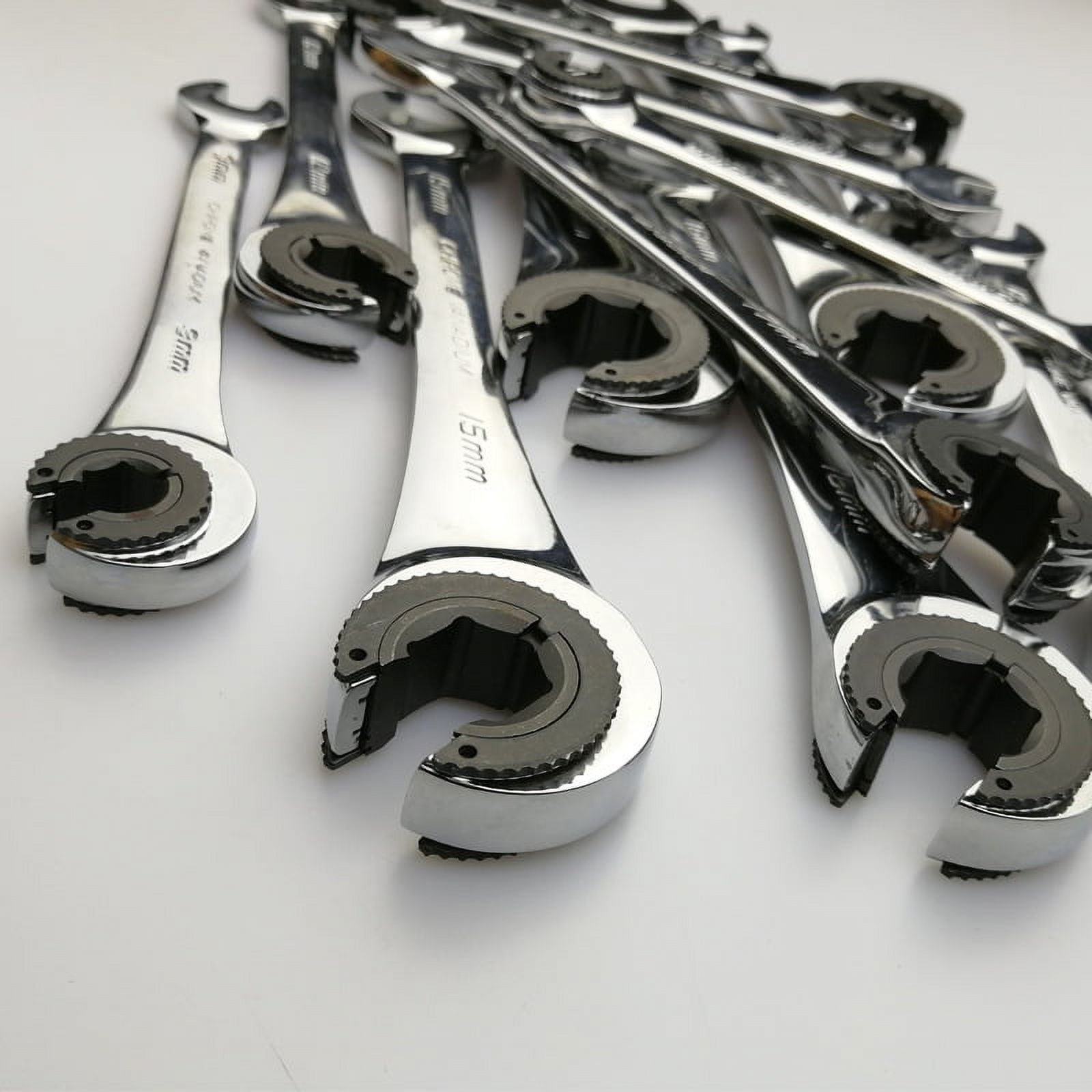 8-19mm Tubing Ratchet Wrench Tubing Ratchet Wrench Double Spanners ...