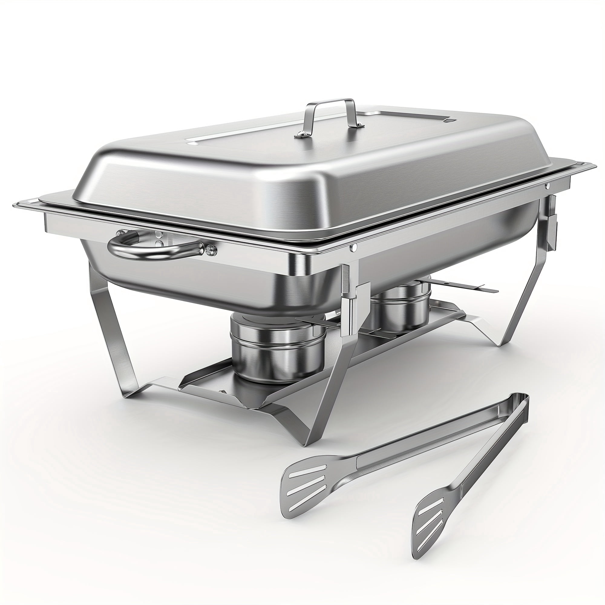 8.1QT Stainless Steel Chafing Dish Set With Lid Tongs Food Warmer For ...
