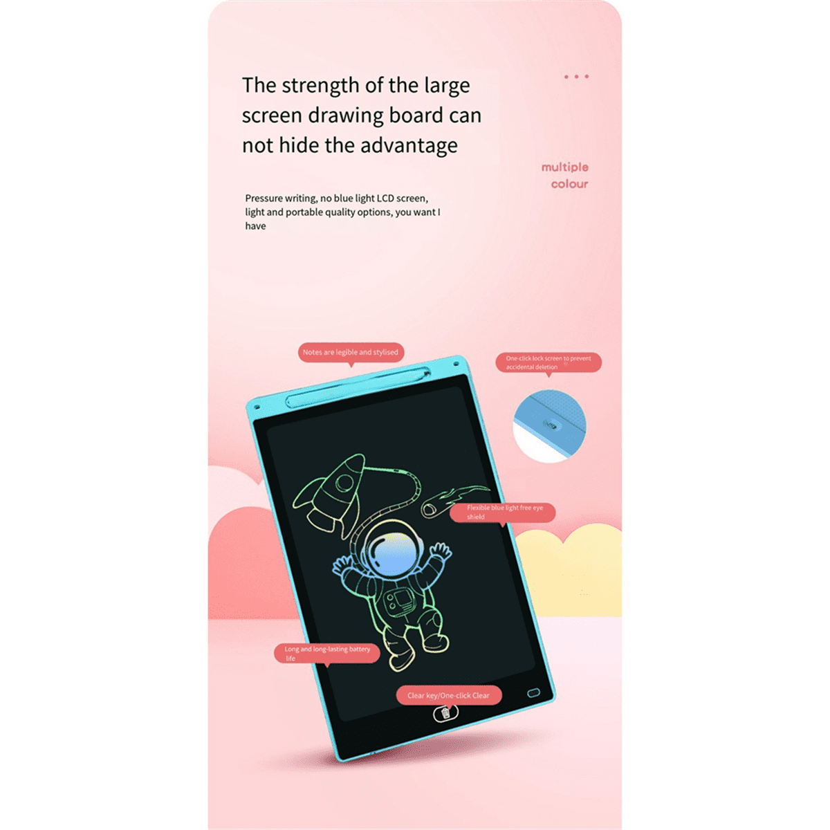 8.2 Inch LCD Drawing Tablet Writing Board Color Graffiti Board Drawing ...