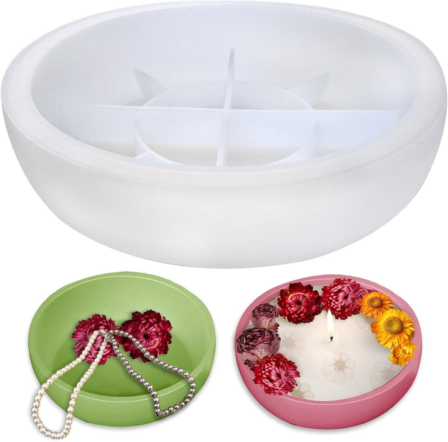 8.2'' Large Bowl Resin Mold,Acxydm Large Round Bowl Silicone Mold,Big ...