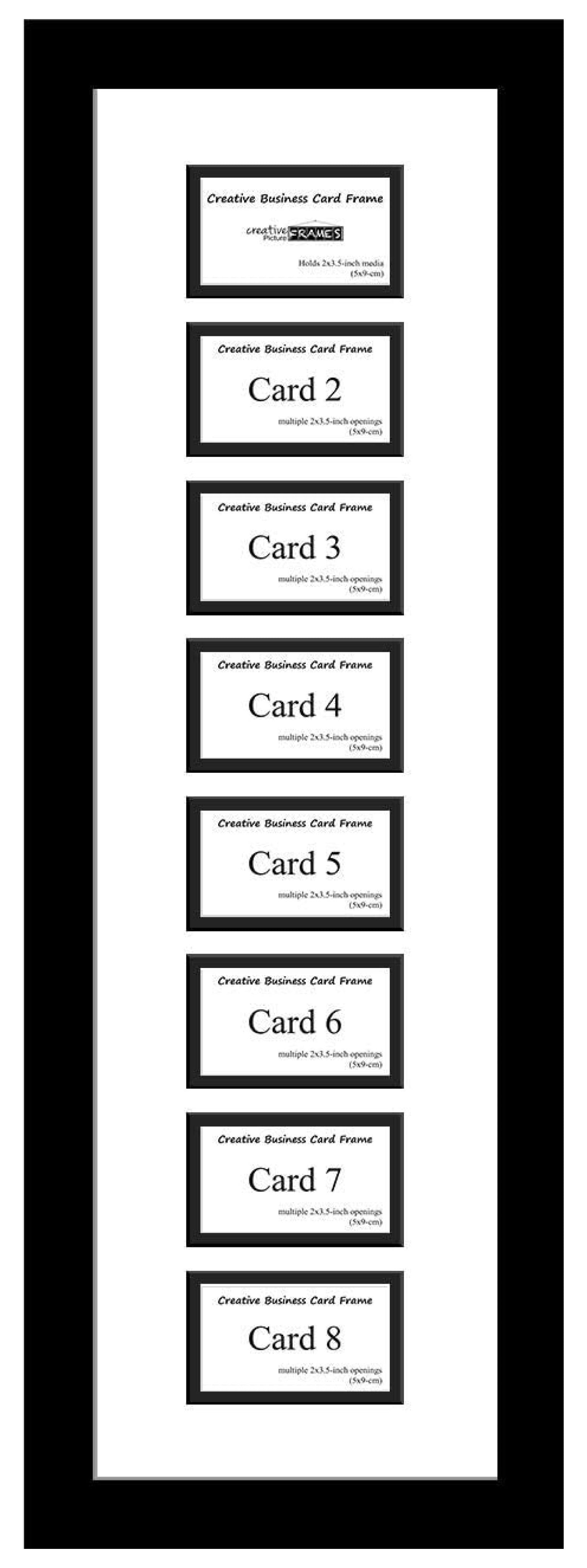 8-2" x 3.5" Opening Black Business Card Frame with 8" x 26" Double ...