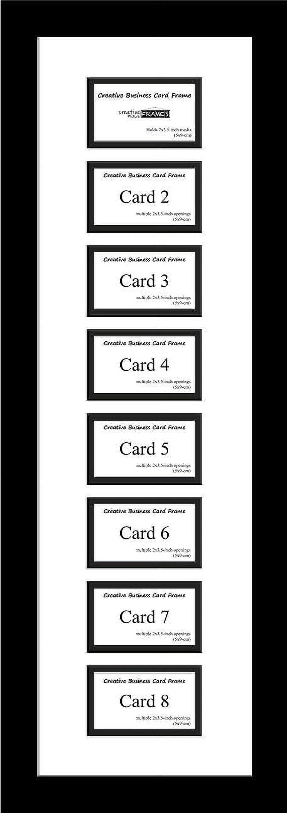 8-2" x 3.5" Opening Black Business Card Frame with 8" x 26" Double ...