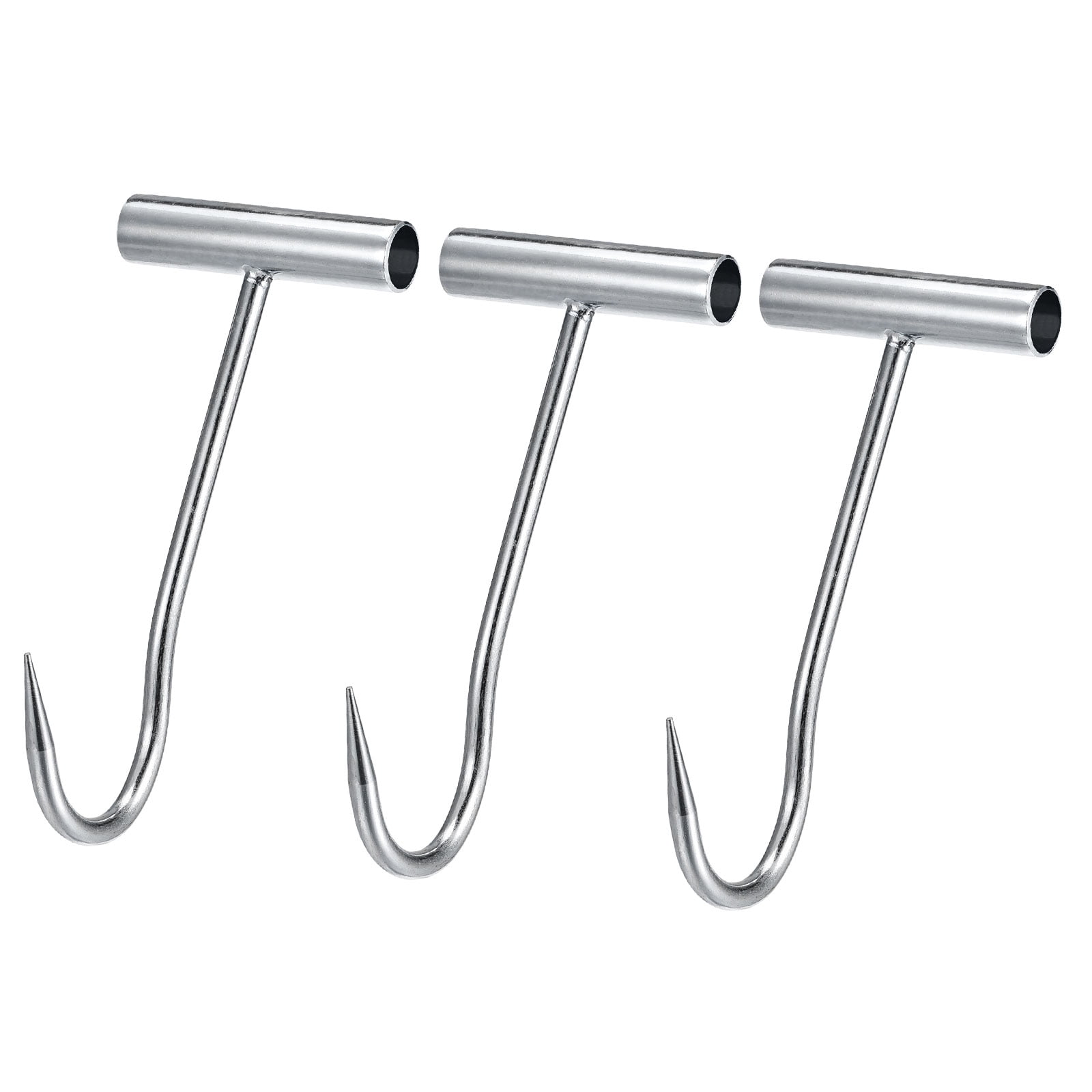 8"(200mm) T-Handle Meat Boning Hook, Galvanized Curved T Hooks for ...