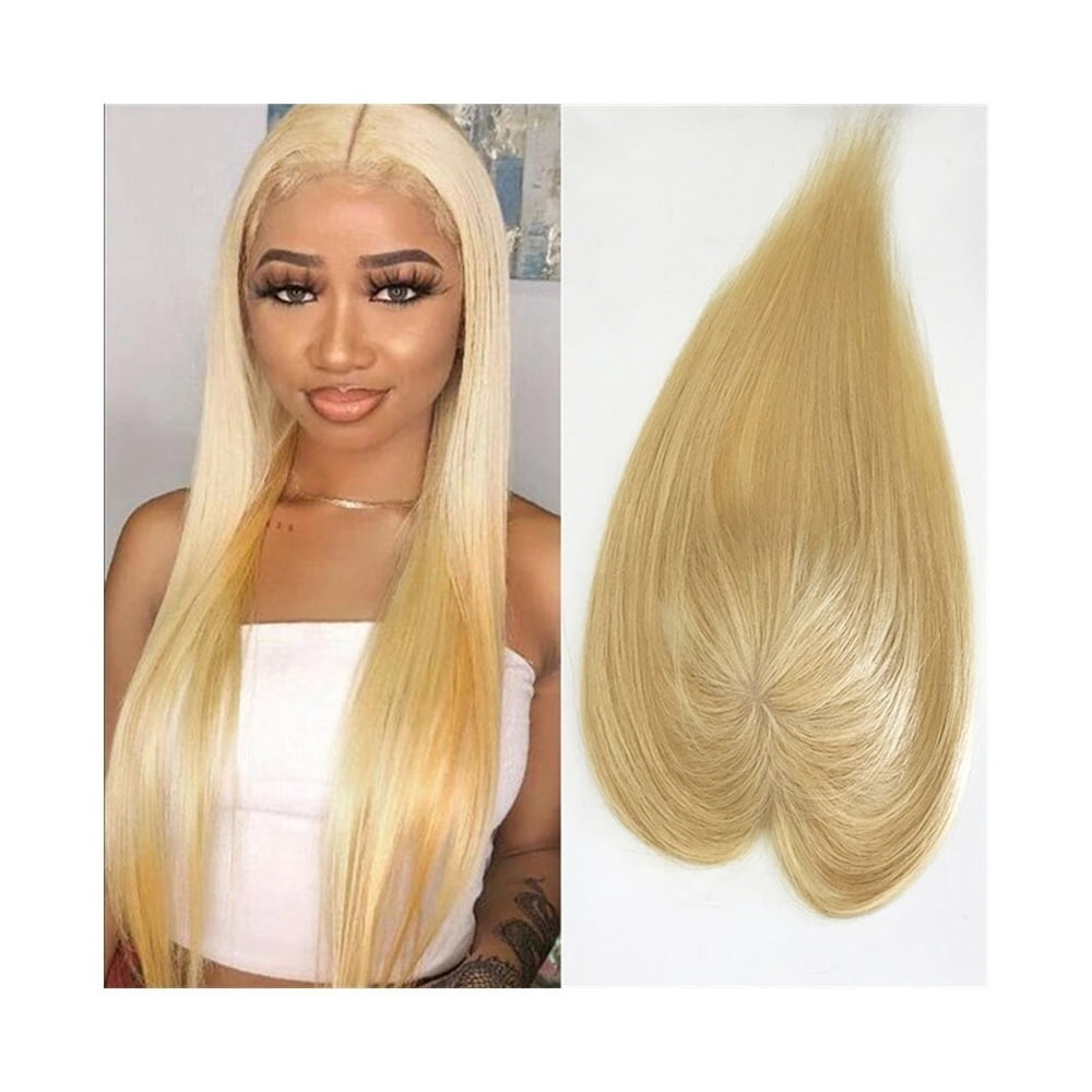 8"-22" Hair Toppers for Women 12x13 CM Large Silk Base #613 Blonde ...