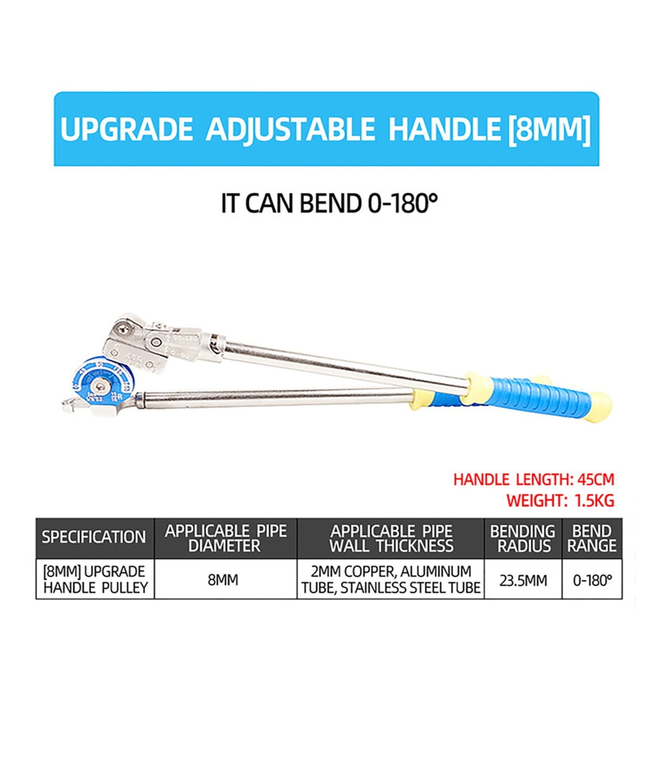 8-22mm Manual Stainless Steel Pipe Bender, Multifunction Copper Tube ...