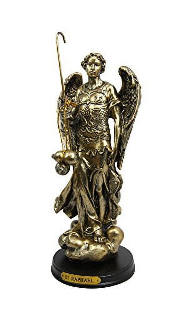 8.25" Tall Catholic Church Saint Archangel Raphael With Staff and ...