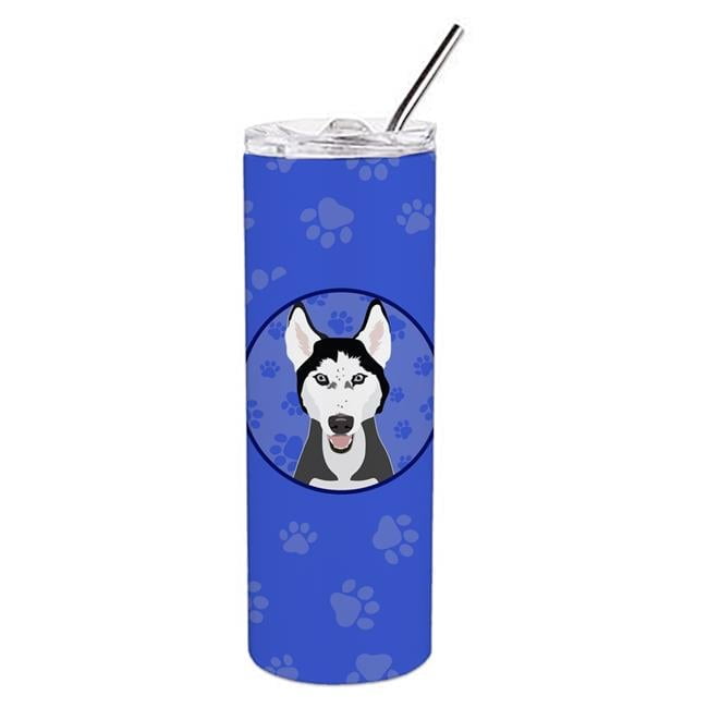 8.25 x 3 in. Unisex Siberian Husky Black & White No.3 Stainless Steel ...