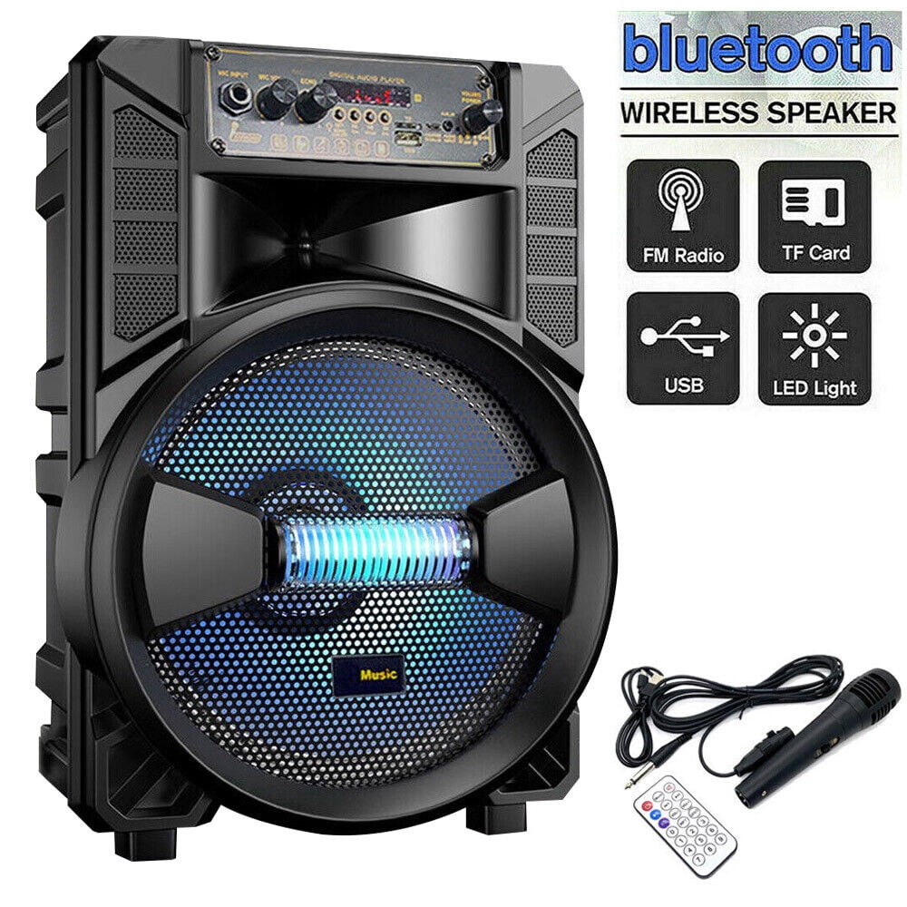 8" 2500W Portable Bluetooth Party Speaker Sub woofer Heavy Bass Sound ...