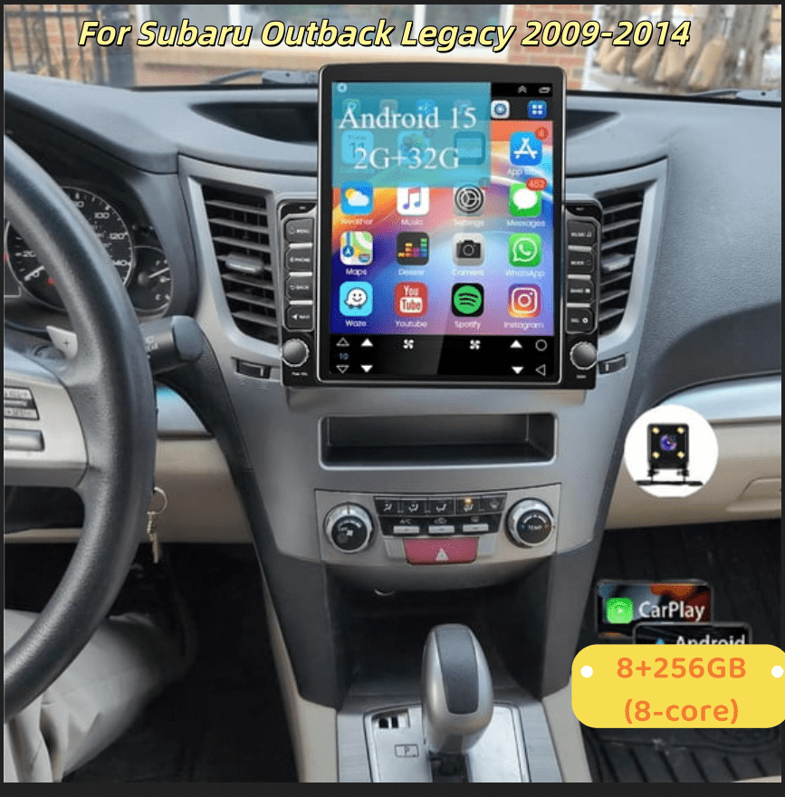 8+256G(8-core) 9.7in Universal Double Din Car Stereo Radio for Subaru ...