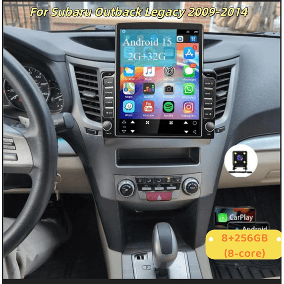 8+256G(8-core) 9.7in Universal Double Din Car Stereo Radio for Subaru ...