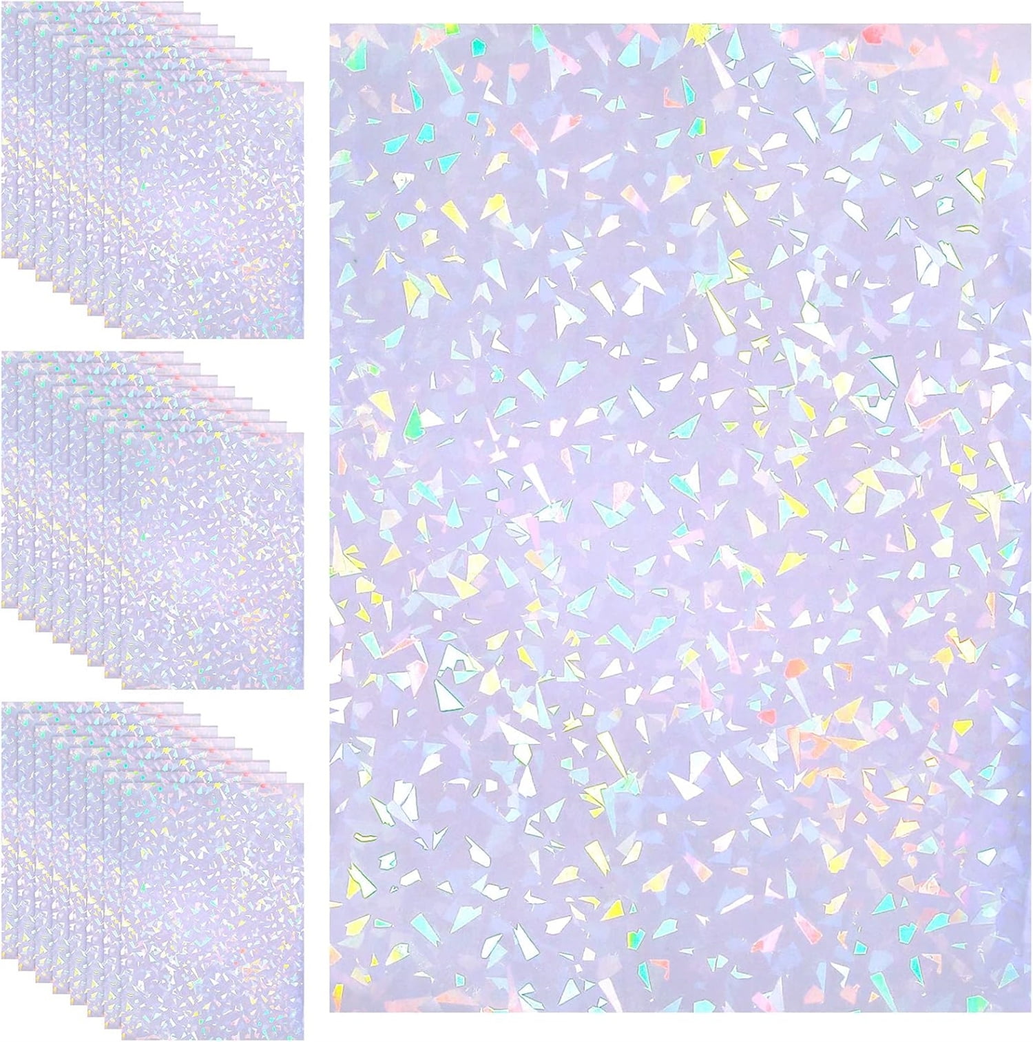 8.26" x 11.69" Holographic Sticker Sheets,Bexikou Holographic Film ...