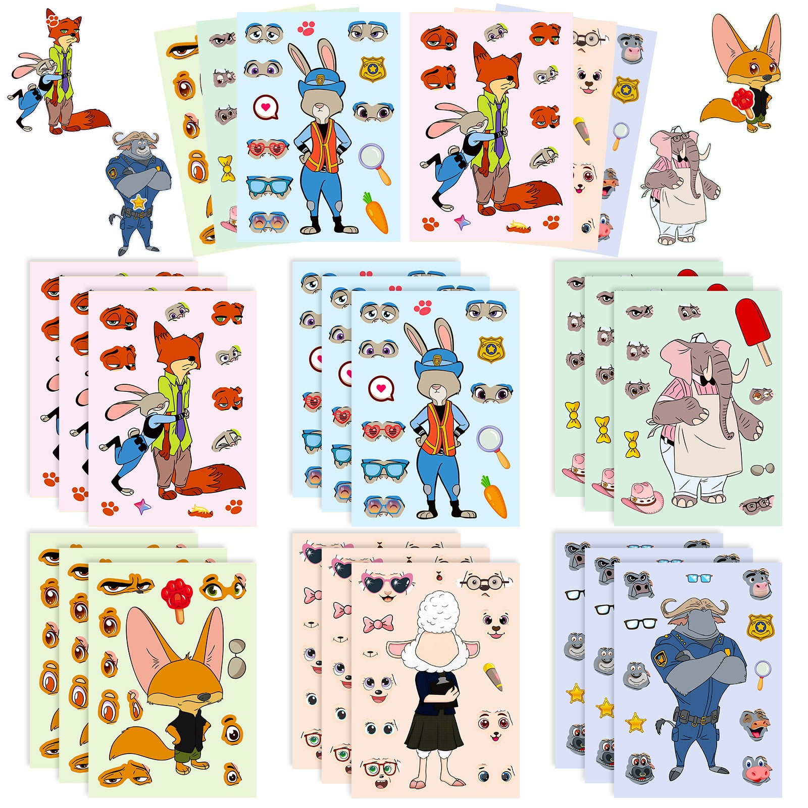 8.27 Inch Children'S Collectible Children'S Face Stickers, Mixed and ...