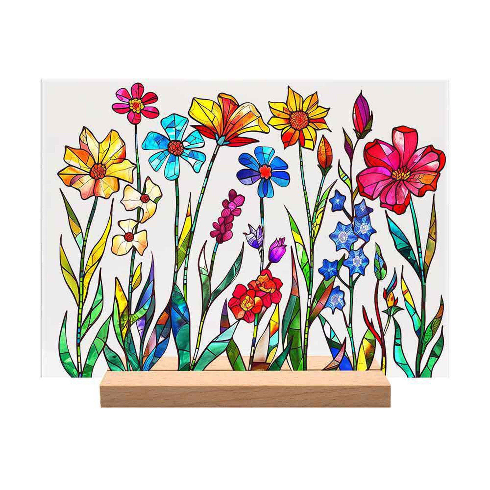 8.27X5.9 Inch Acrylic Desktop Floral Decor 2Mm Thickness Acrylic Flower ...