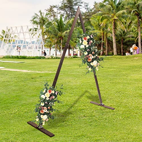 8.2FT Vintage Wood Wedding Arch Triangle Arch Wedding Wooden Arch Arbor ...