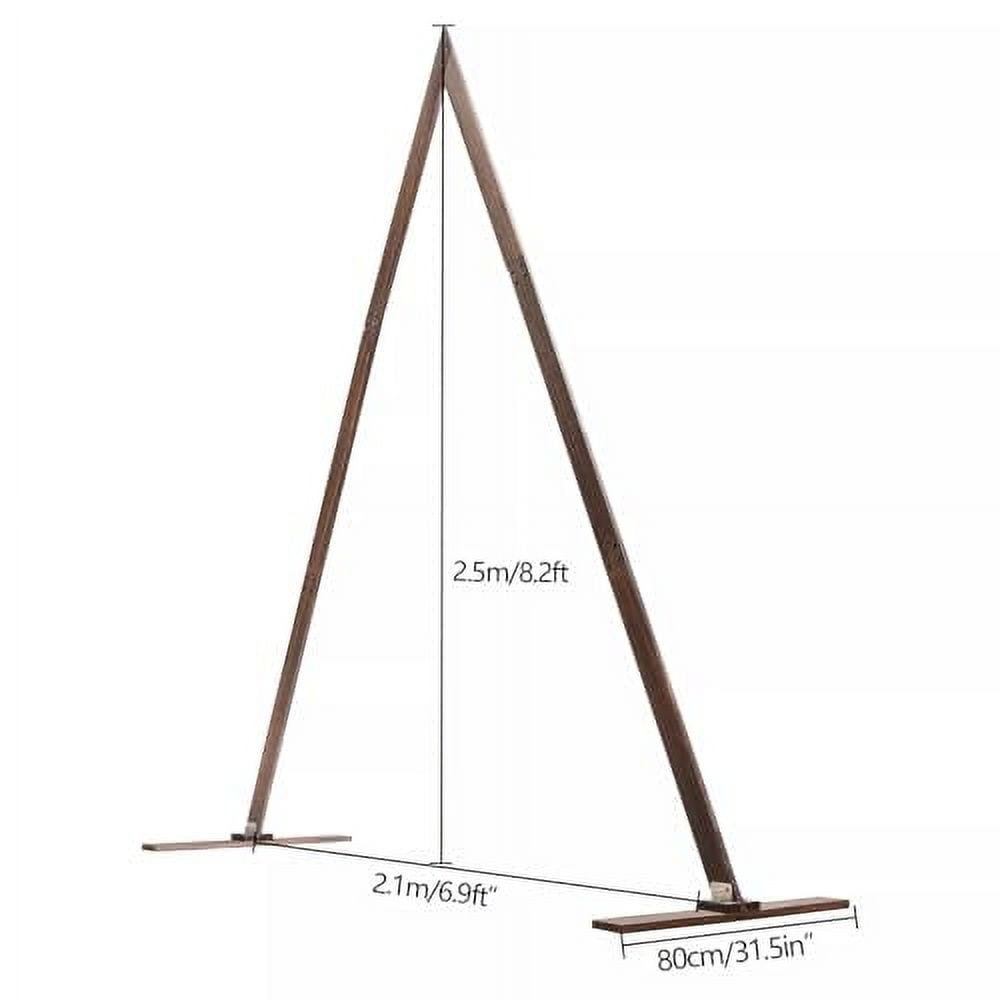 8.2ft Wooden Wedding Arch, Triangle Backdrop Arch Stand for Wedding ...