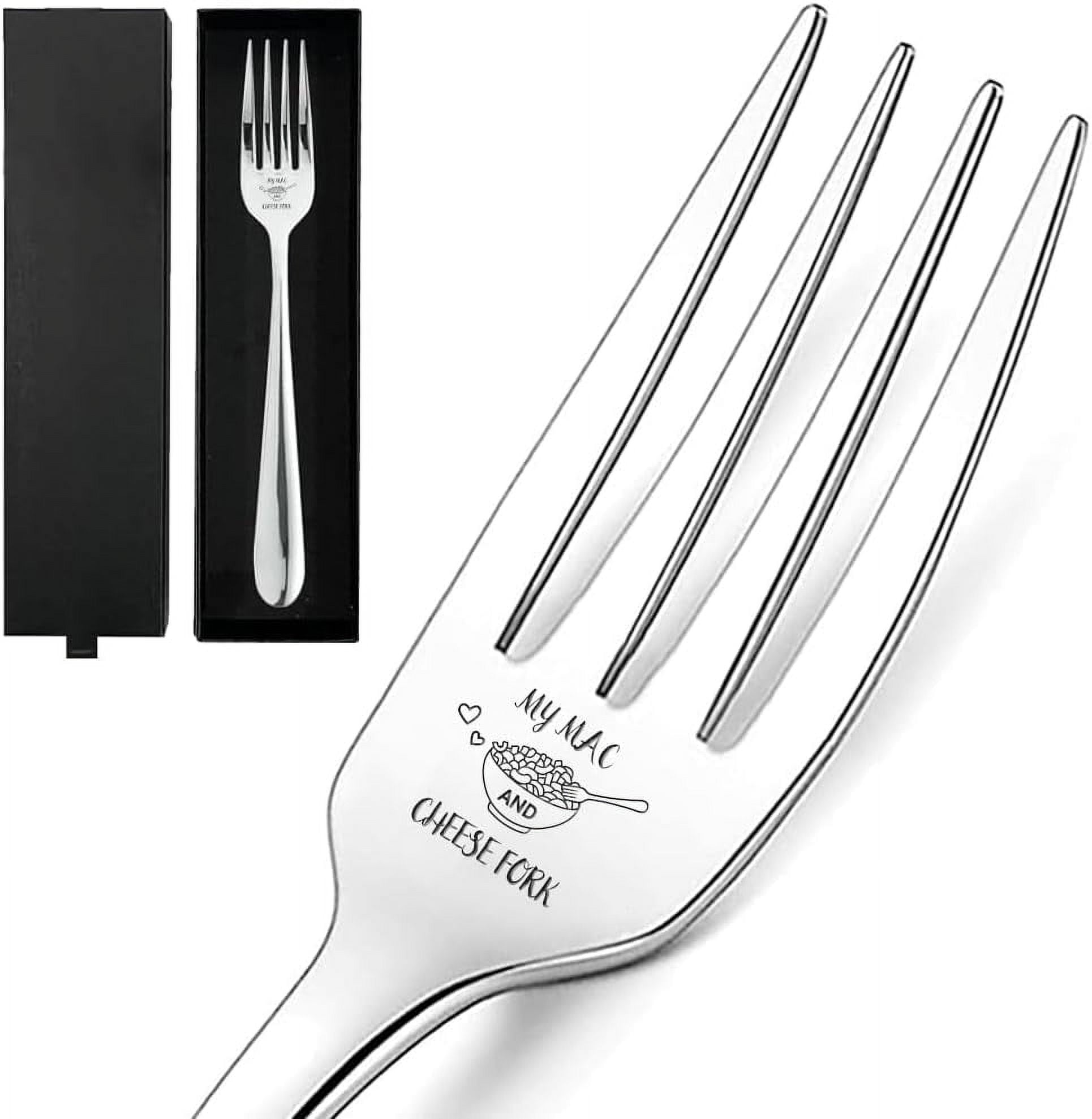 8.2inch Cheese Fork Funny Engraved Stainless Steel Fork Dessert Forks ...