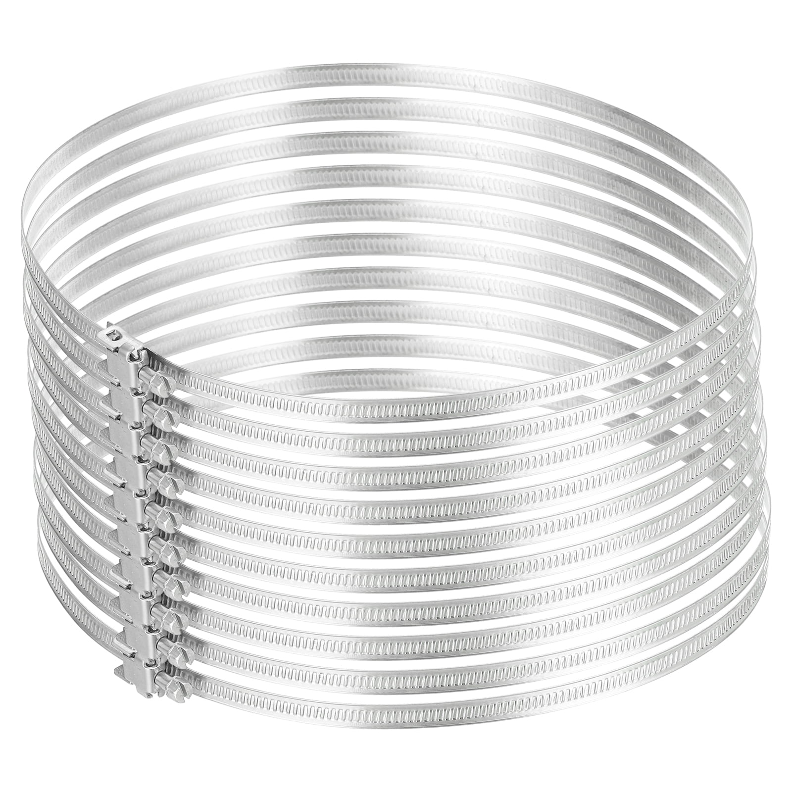 8-3/4 Inch 430 Stainless Steel Duct Clamps, 10 Pcs Adjustable Hose ...