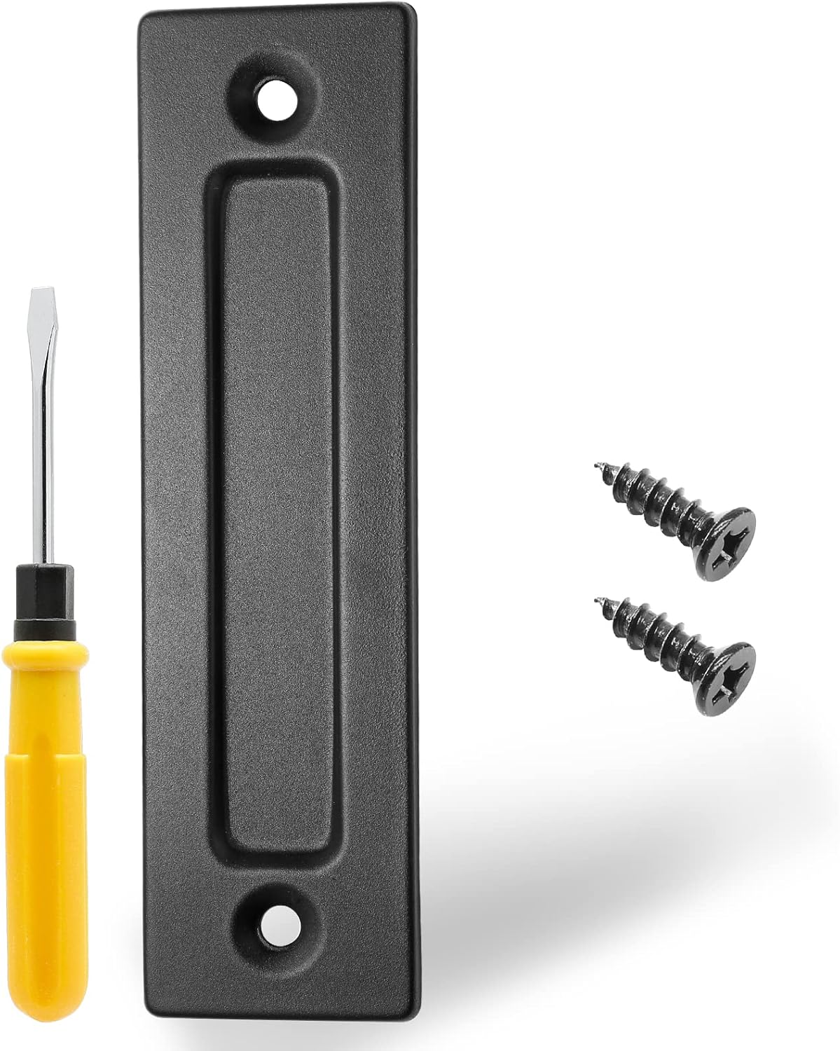 8-3/5 inch sliding barn door handle black modern finger pull handle ...