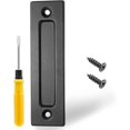 8-3/5 inch sliding barn door handle black modern finger pull handle ...