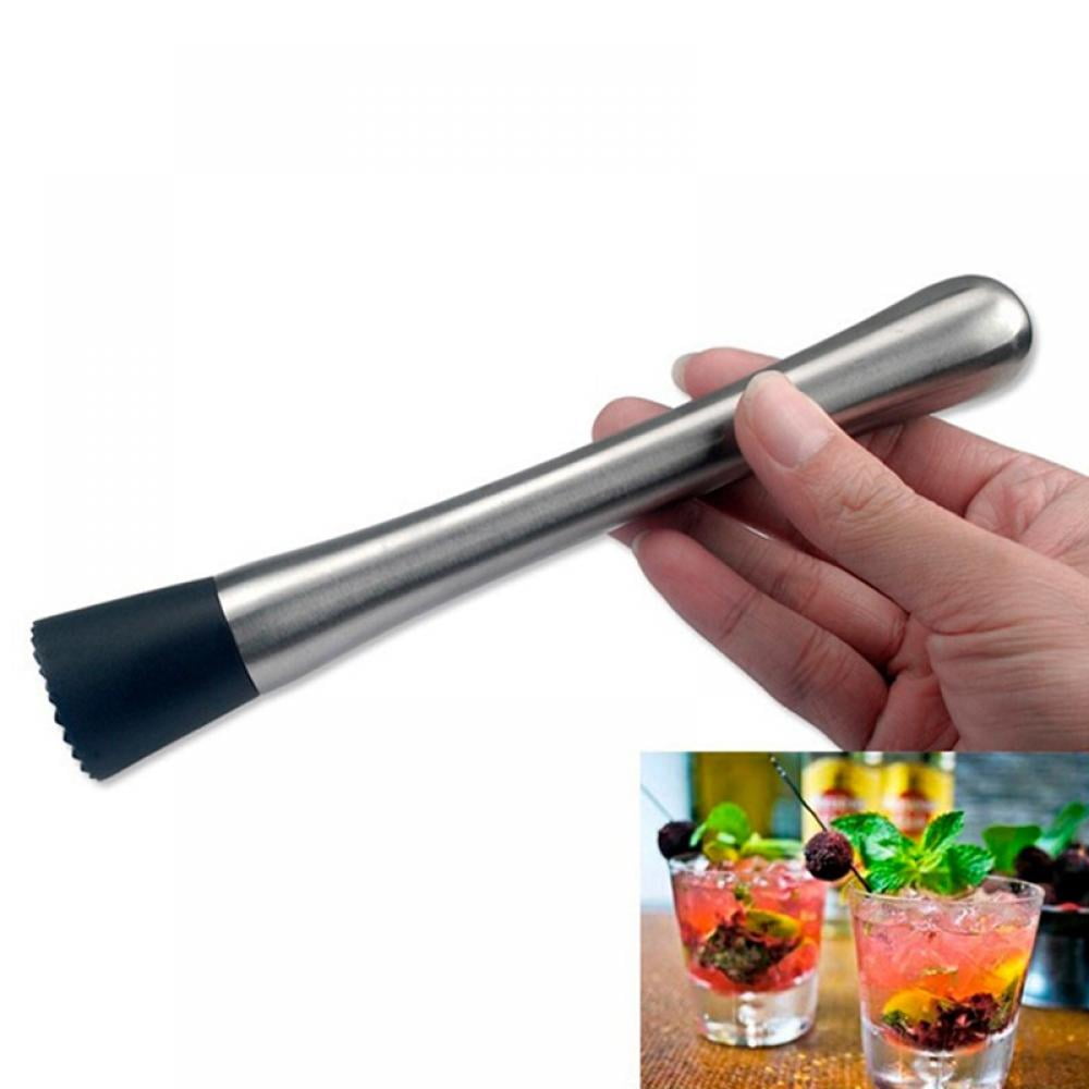 8.3" Cocktail Muddler, Stainless Steel Non-Slip Bar Stick Muddle & Mix ...