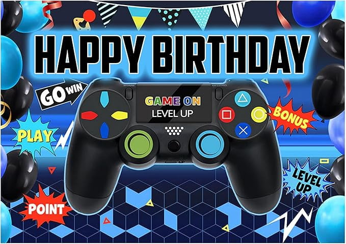 8.3 x 11.7 Inch Edible Square Cake Toppers – Gamer Themed Birthday ...