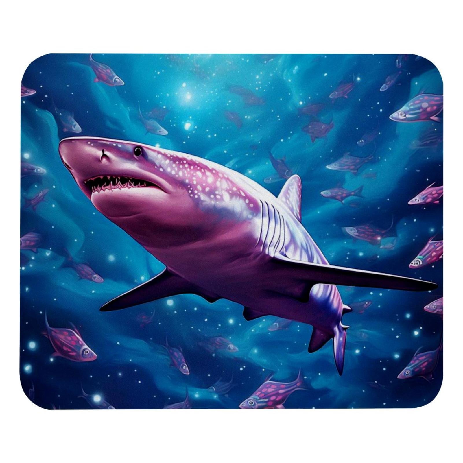 8.3’’ x 9.8’’ Gaming PC Laptop Mouse Pad, Ocean Shark Starry Sky ...