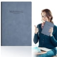 8.3"x5.7" PU Leather Notebook with Ribbon Bookmark – 160 Thick Pages ...