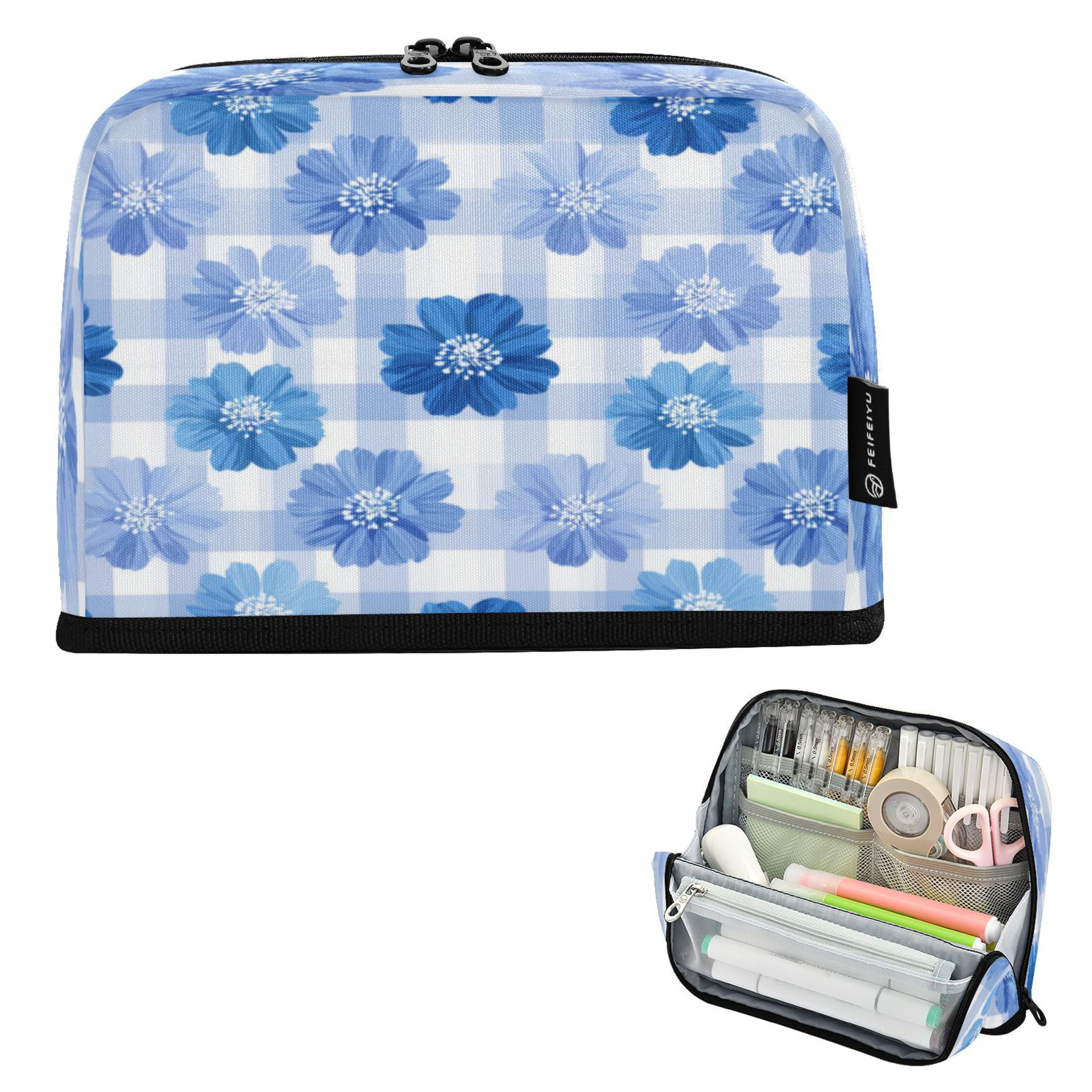 8.3"x5.9" Large-Capacity Multi-Pocket Vertical Pencil Case Beautiful ...