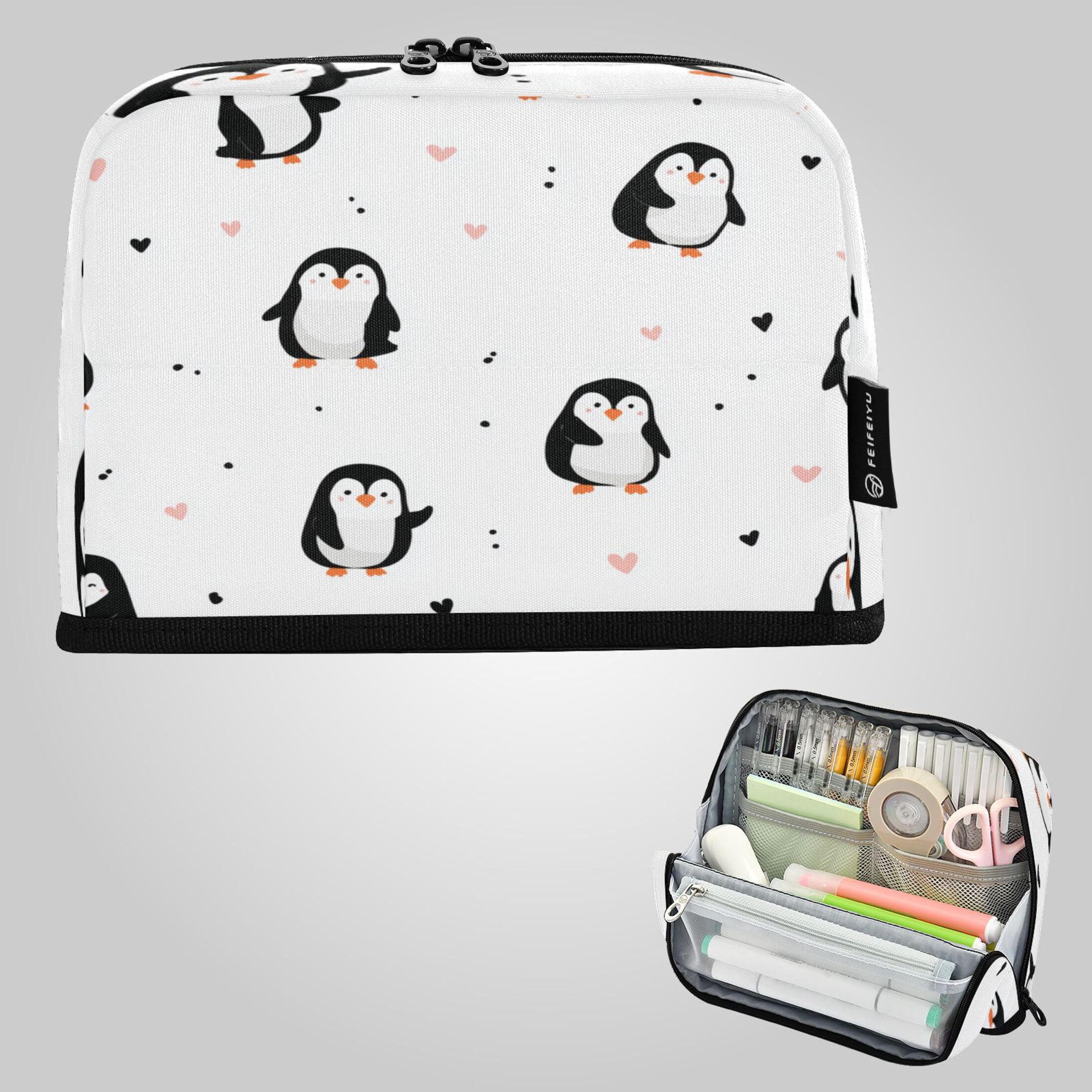 8.3"x5.9" Large-Capacity Multi-Pocket Vertical Pencil Case Charming ...