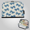 8.3"x5.9" Large-Capacity Multi-Pocket Vertical Pencil Case Classic Blue ...