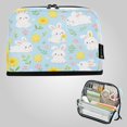 8.3"x5.9" Large-Capacity Multi-Pocket Vertical Pencil Case Cute Easter ...