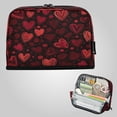 8.3"x5.9" Large-Capacity Multi-Pocket Vertical Pencil Case Layered Red ...