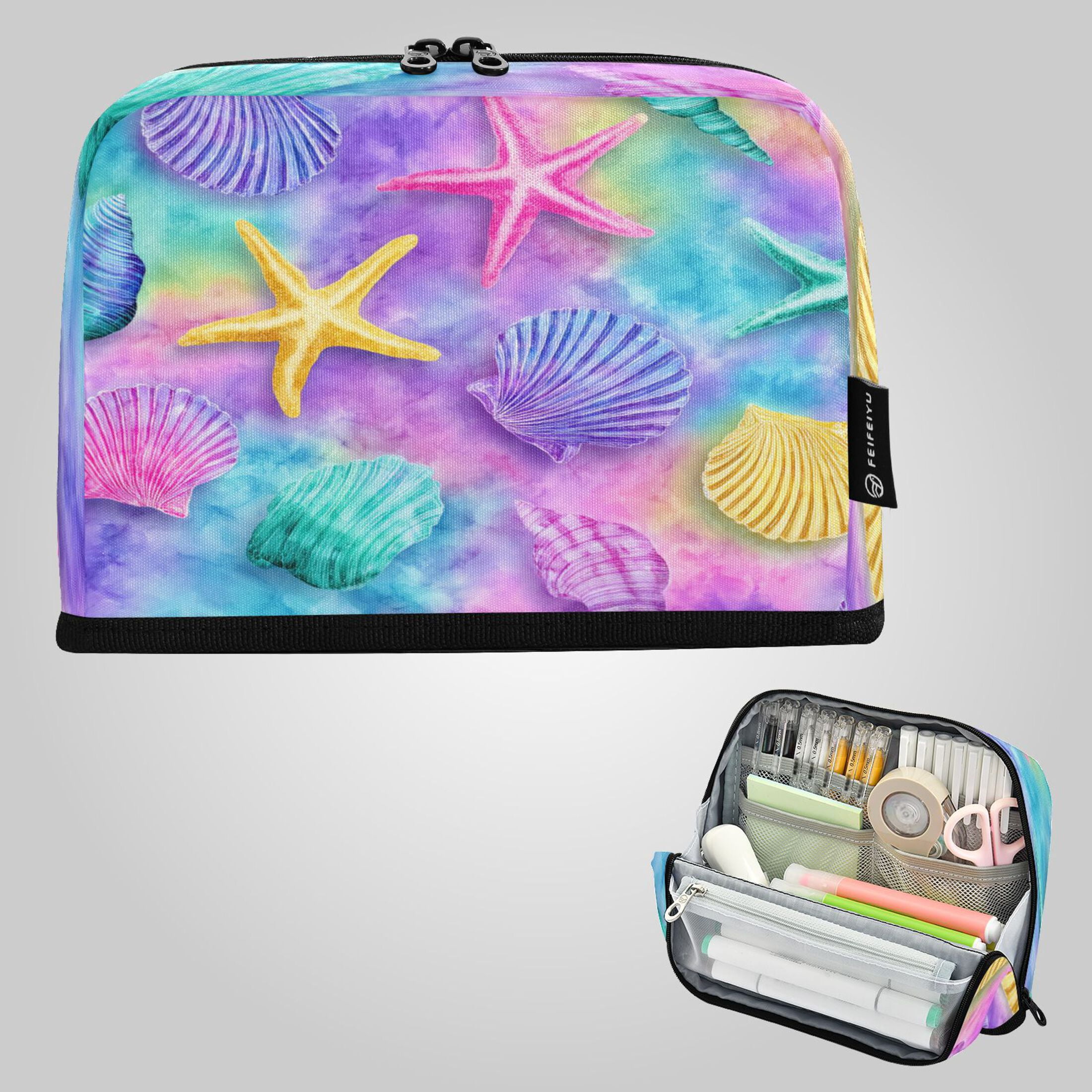 8.3"x5.9" Large-Capacity Multi-Pocket Vertical Pencil Case Magical ...