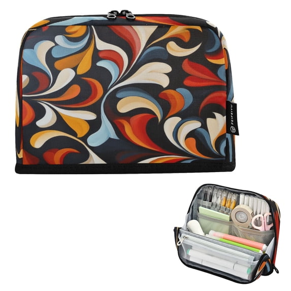 8.3"x5.9" Large-Capacity Multi-Pocket Vertical Pencil Case Painting ...