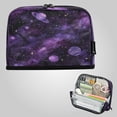 8.3"x5.9" Large-Capacity Multi-Pocket Vertical Pencil Case Purple ...