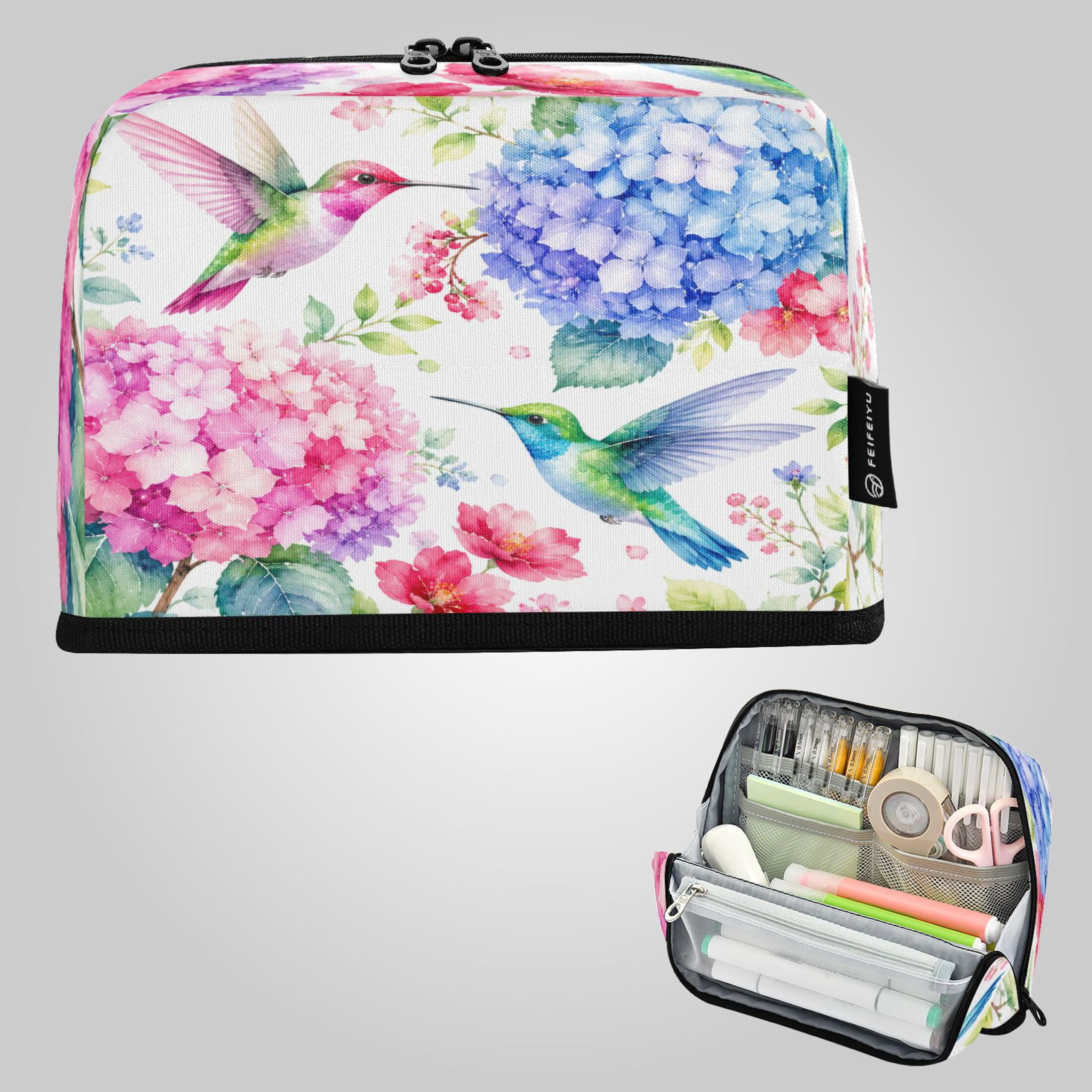8.3"x5.9" Large-Capacity Multi-Pocket Vertical Pencil Case Soft ...