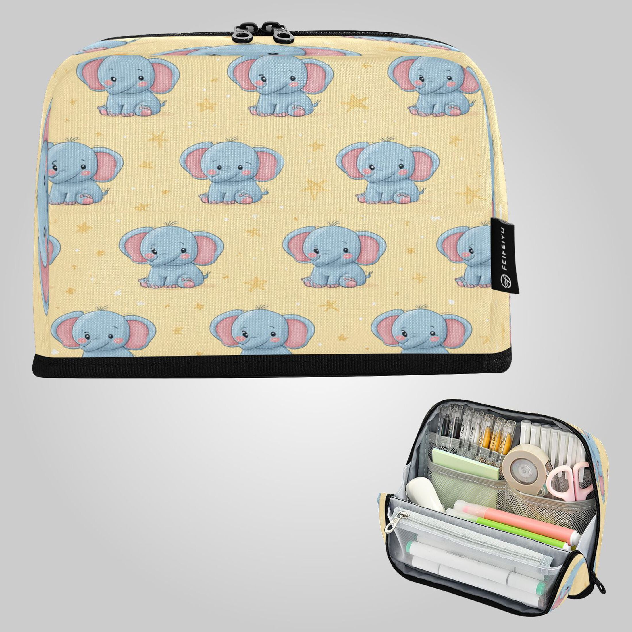 8.3"x5.9" Large-Capacity Multi-Pocket Vertical Pencil Case Starry ...