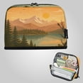 8.3"x5.9" Large-Capacity Multi-Pocket Vertical Pencil Case Warm ...